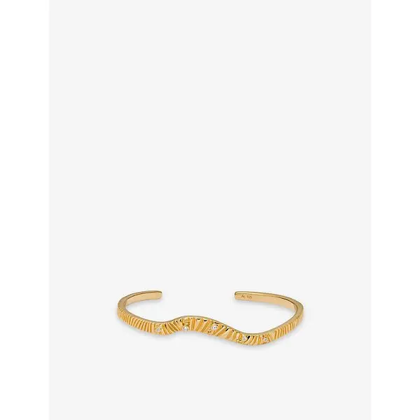 Astley Clarke Raye Cuff Bangle - Yellow Gold Vermeil