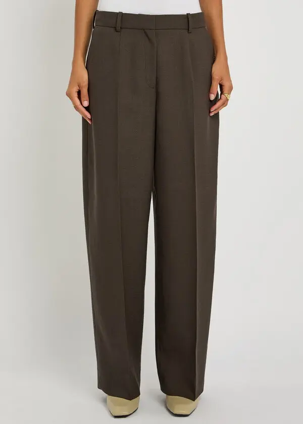 TOTEME Wide-leg Wool-blend Trousers