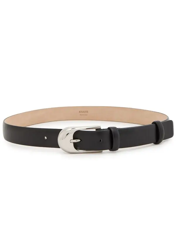 Khaite Dome Leather Belt - Black