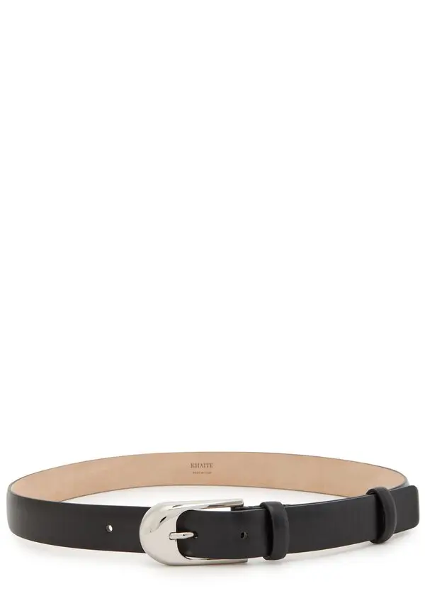 Khaite Dome Leather Belt - Black