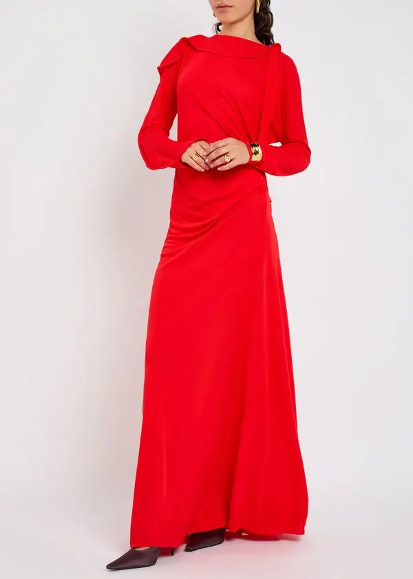 Victoria Beckham Draped Jersey Gown