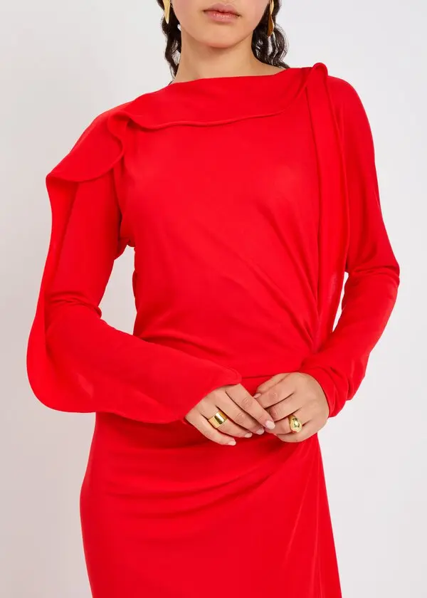 Victoria Beckham Draped Jersey Gown