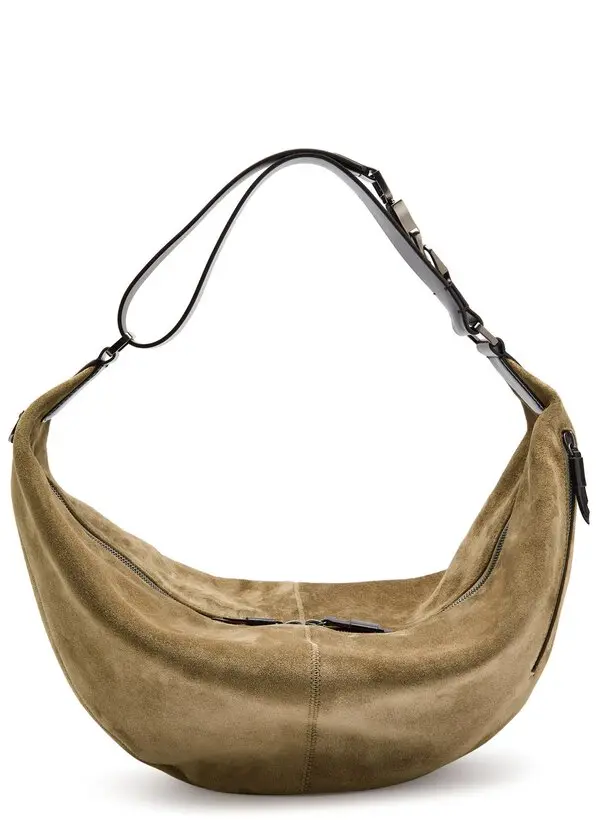 LEMAIRE Quiver Clip Suede Shoulder Bag
