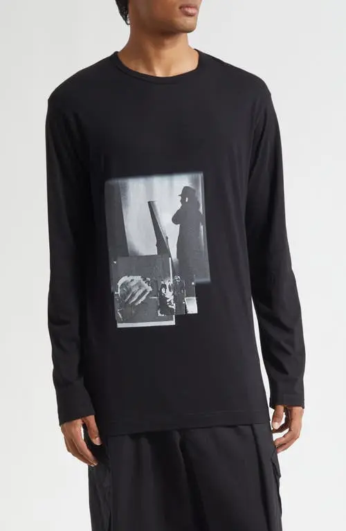 Yohji Yamamoto Basic Long Sleeve Graphic T-shirt