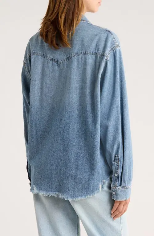 RE/DONE Distressed Denim Western Shirt