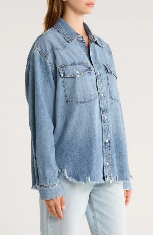 RE/DONE Distressed Denim Western Shirt