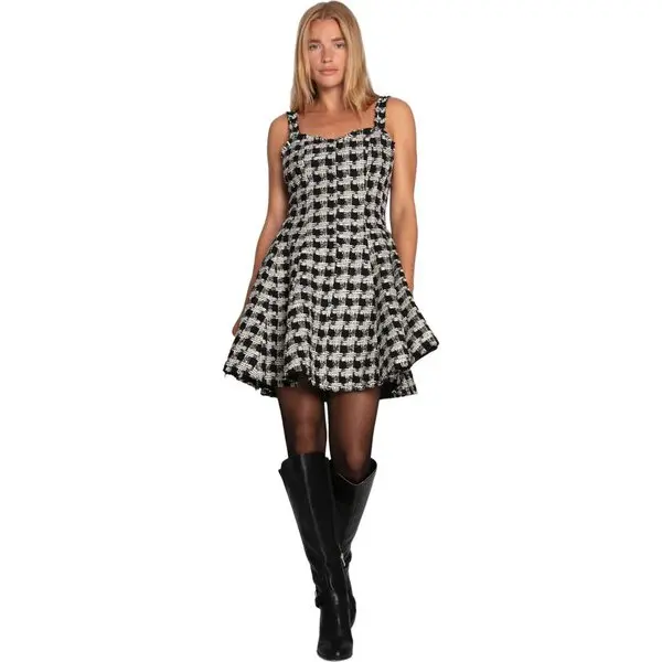 BELLE & BLOOM Die For You Mini Dress - Black/grey