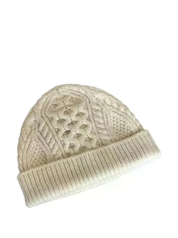 Loro Piana Eyre Cable-knit Beanie - White