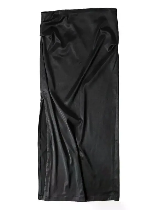 OPEN YY Side-zip Midi Skirt