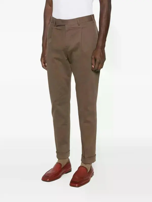 PT TORINO Pleated Cuffed Trousers - Neutrals