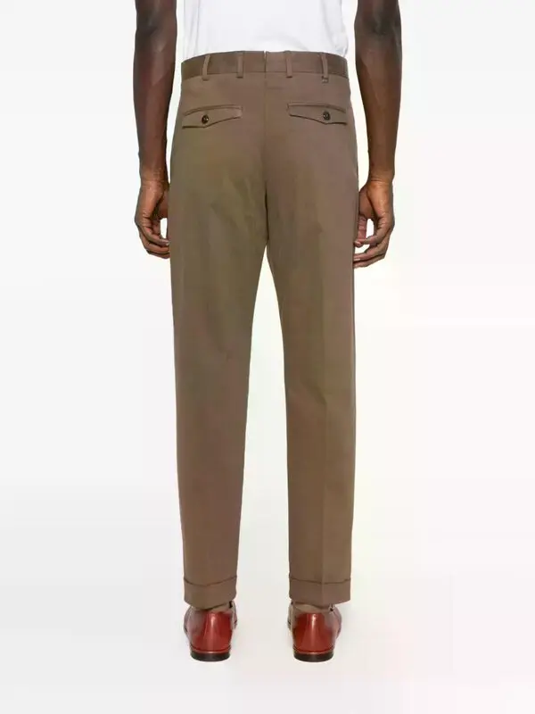 PT TORINO Pleated Cuffed Trousers - Neutrals