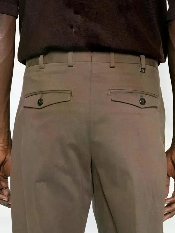 PT TORINO Pleated Cuffed Trousers - Neutrals