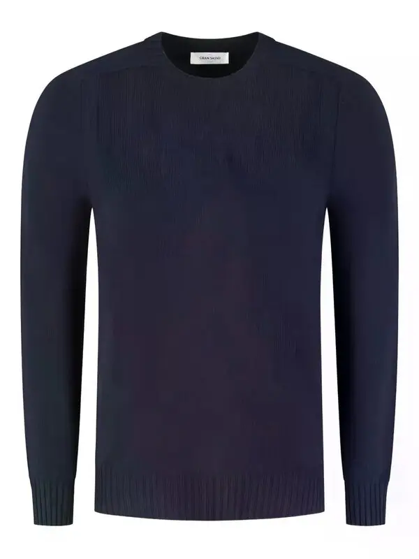 GRAN SASSO Crew-neck Ribbed Sweater