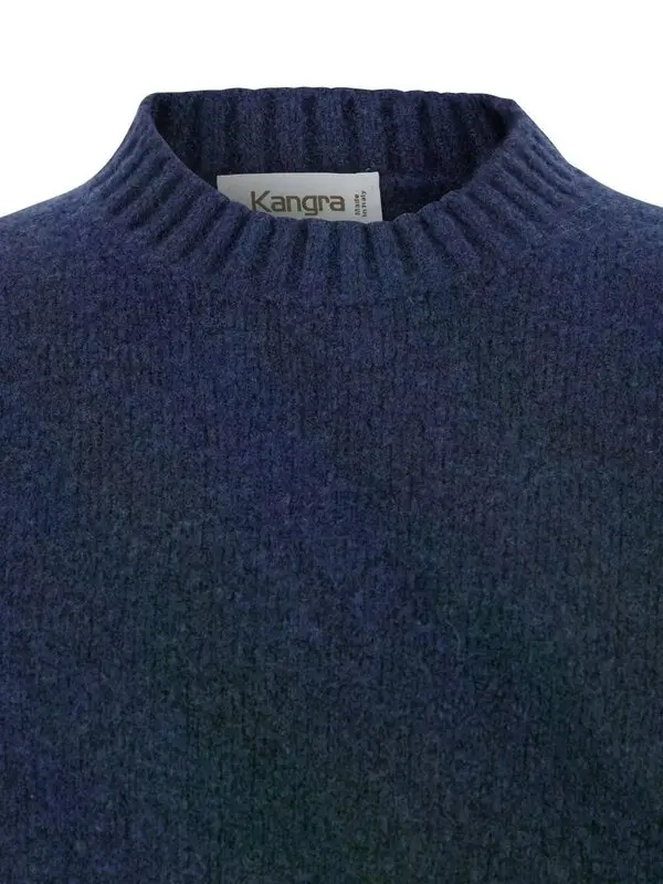 KANGRA Ribbed Crew-neck Sweater - Blue