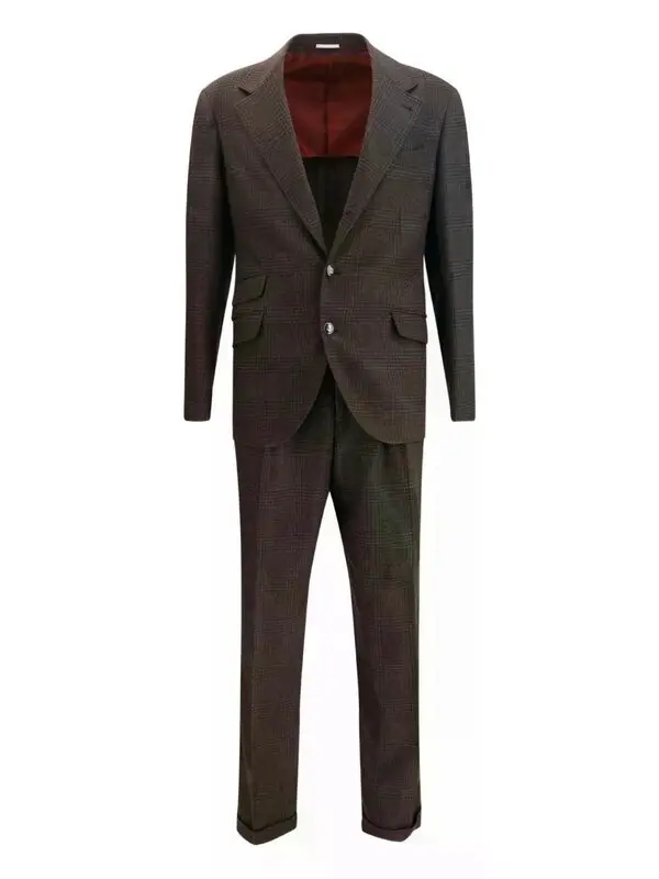 Brunello Cucinelli Check-pattern Suit