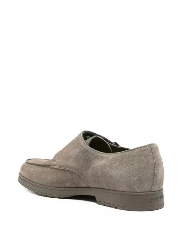 DOUCAL'S Double-buckle Suede Loafers