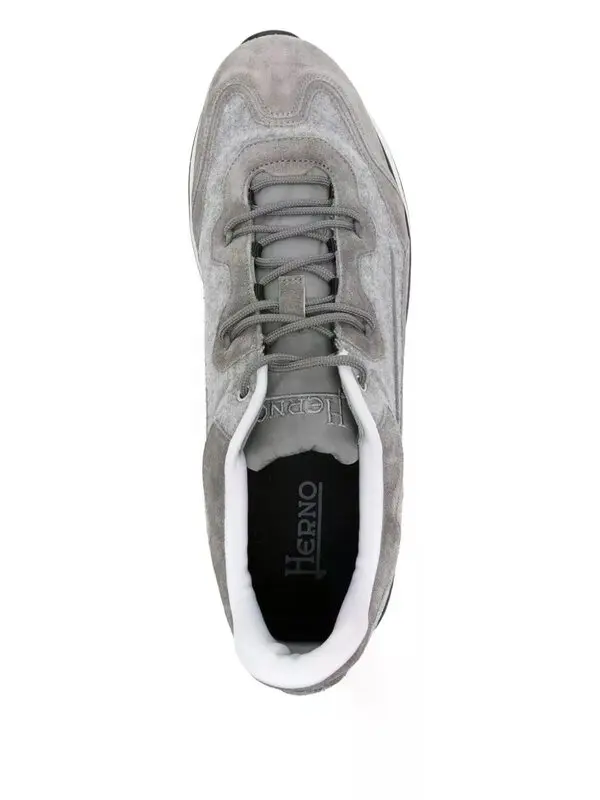 Herno Suede Panelled Sneakers