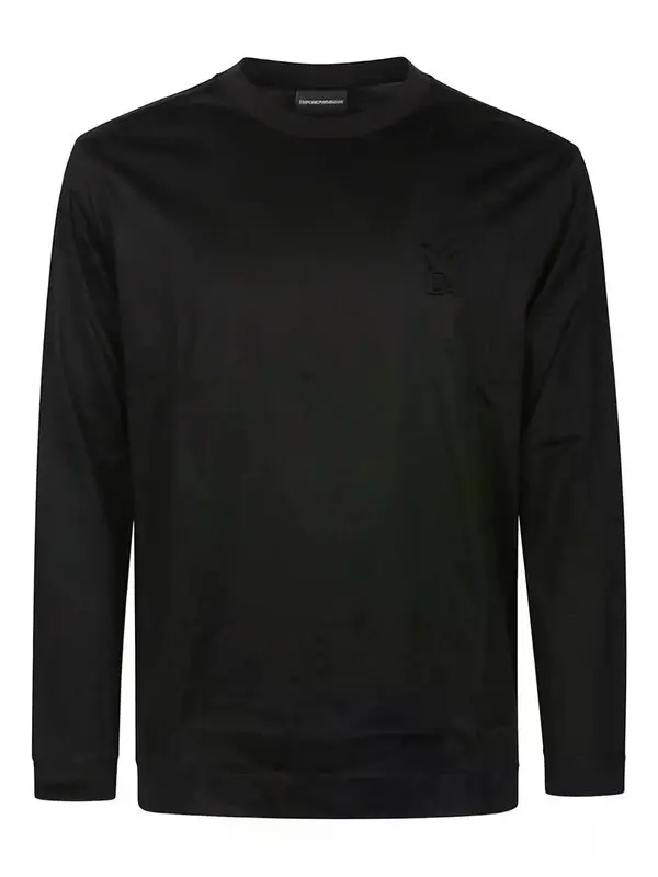 Emporio Armani Logo-detail Long-sleeve T-shirt - Black