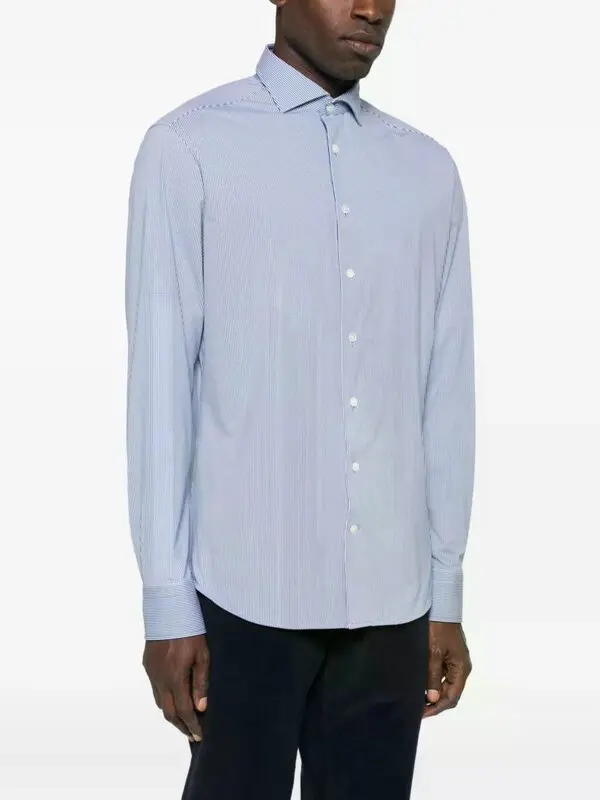 TRAIANO MILANO Striped Long-sleeved Shirt