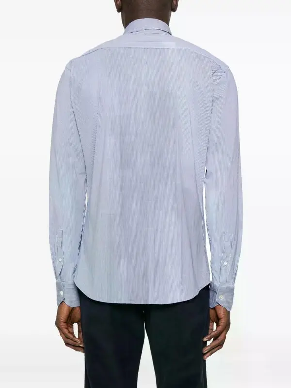 TRAIANO MILANO Striped Long-sleeved Shirt