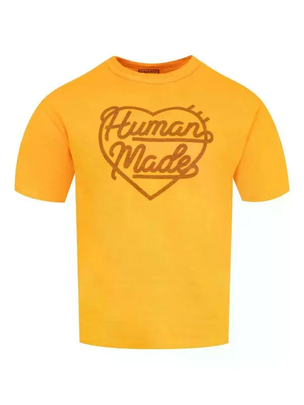 HUMAN MADE Logo-print T-shirt - Orange