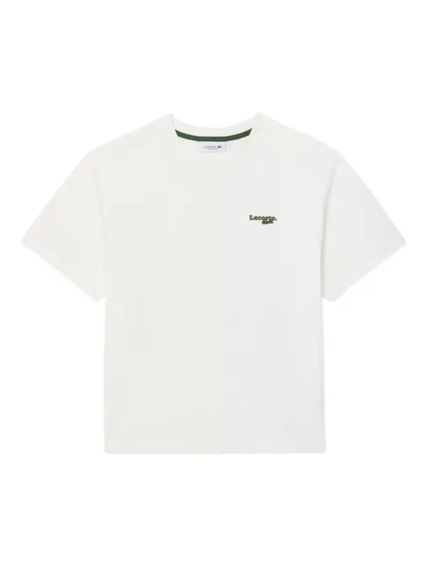 Lacoste Logo-embroidered T-shirt - White