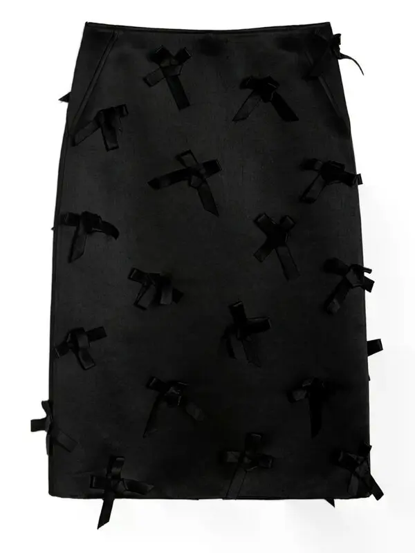 JIL SANDER Bow-embellished Midi Skirt