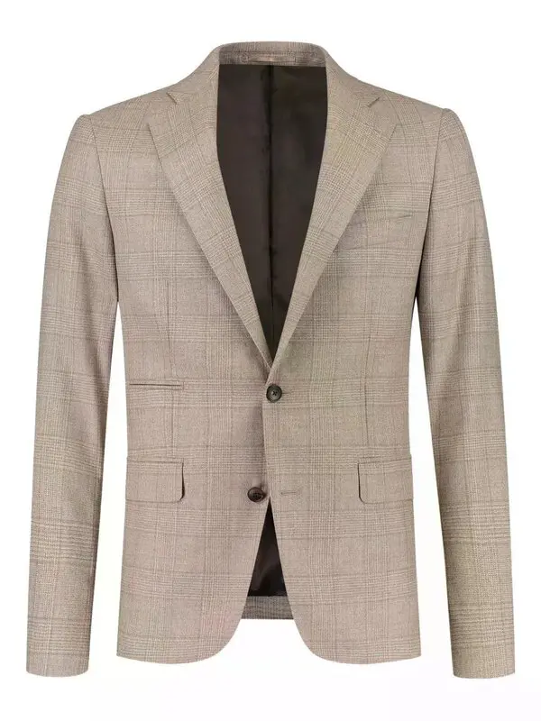 PAUL ZEIST Checked Suit - Neutrals