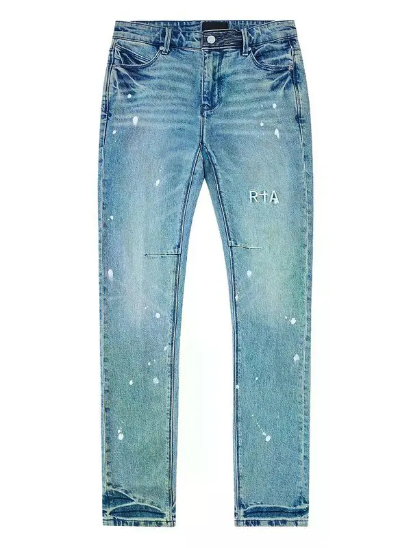 RtA Clayton Splattered Bootcut Jeans