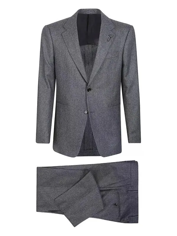 LARDINI Pinstripe Wool Suit