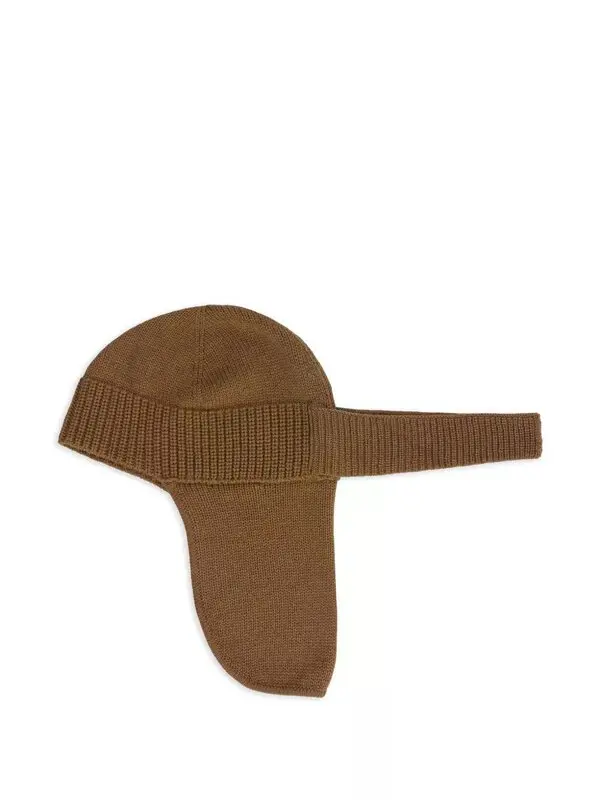Zegna Cashmere Ear-flap Beanie - Brown