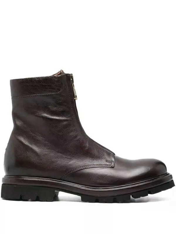 A.S.98 Leather Zip-up Boots