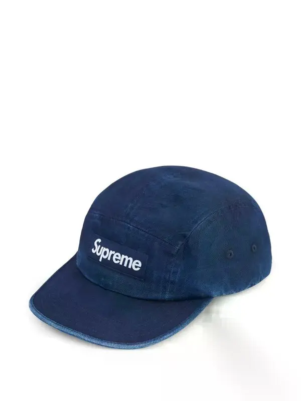 Supreme Washed Chino Twill Camp Cap - Blue