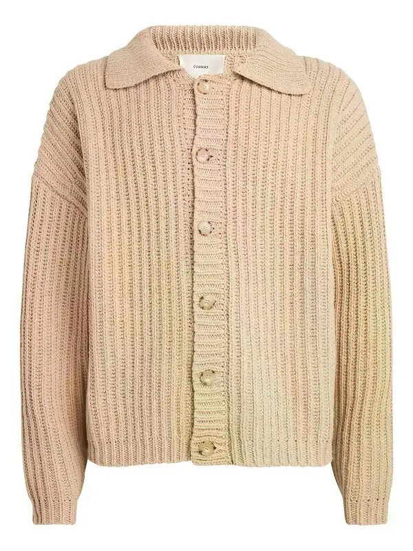 Commas Stadium Fisherman's-knit Cardigan