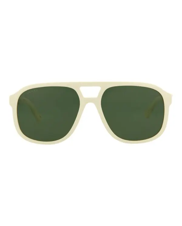 Gucci Acetate Aviator Sunglasses - Ivory Ivory Green (gg1188s/30013436/005)