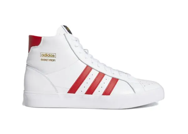 Adidas Basket Profi Sneakers - Cloud White/scarelet Red/gold Metallic