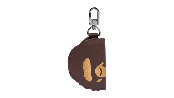 A BATHING APE Ape Head Key Case - Brown