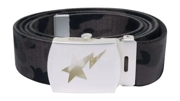 A BATHING APE Camo Sta Gi Belt - Black