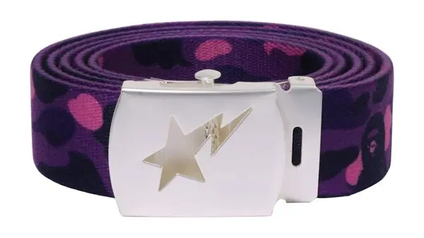 A BATHING APE Camo Sta Gi Belt - Purple