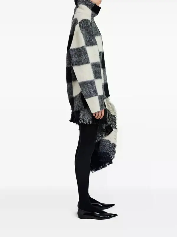 Proenza Schouler High-neck Check Wool Top