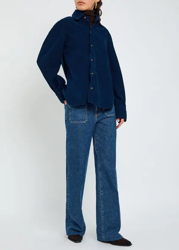 Victoria Beckham Corduroy Shirt - Indigo