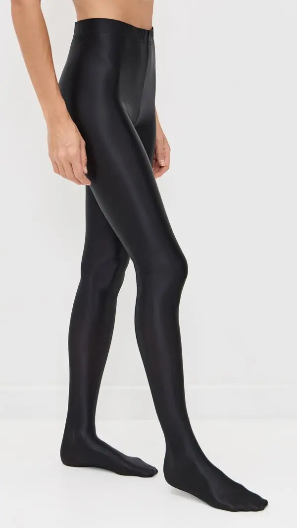 STEMS Slick Gloss Tights - Black