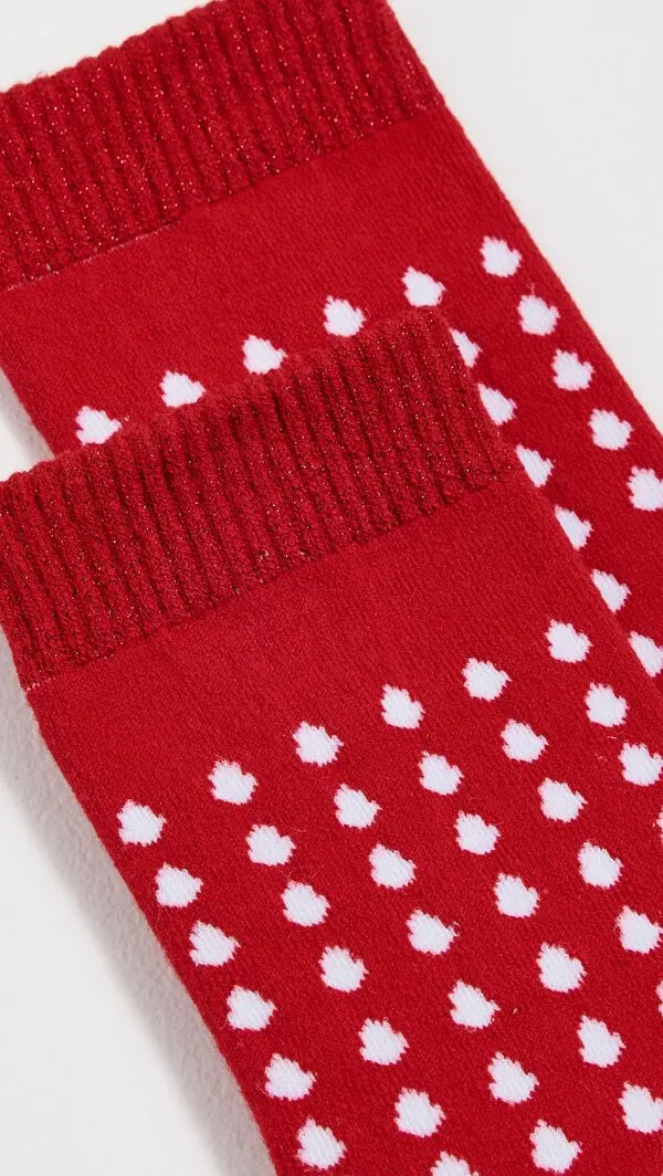 STEMS Dots Crew Socks - Red White