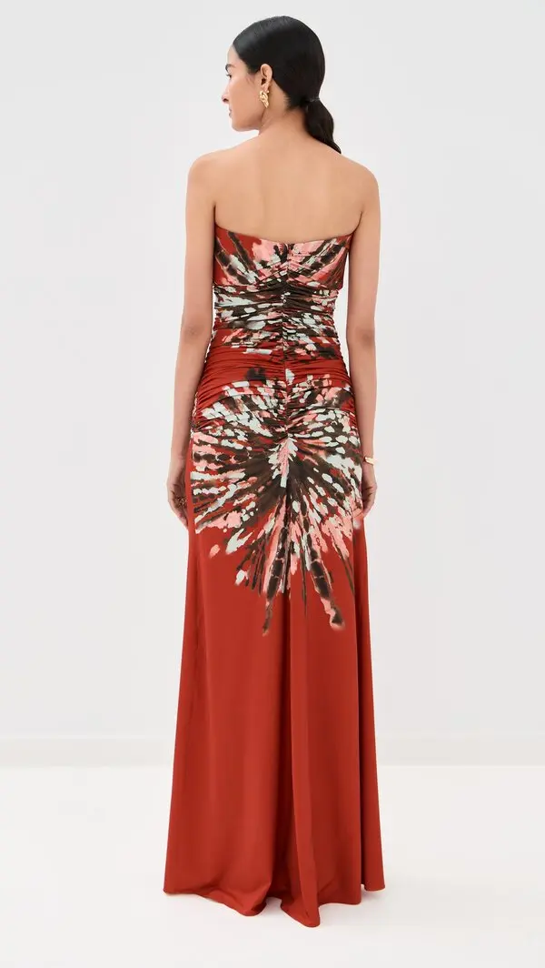 sachin and babi light blue dress Silvia Tcherassi Tizziana Knotted Silk Halter Maxi Dress main image 1
