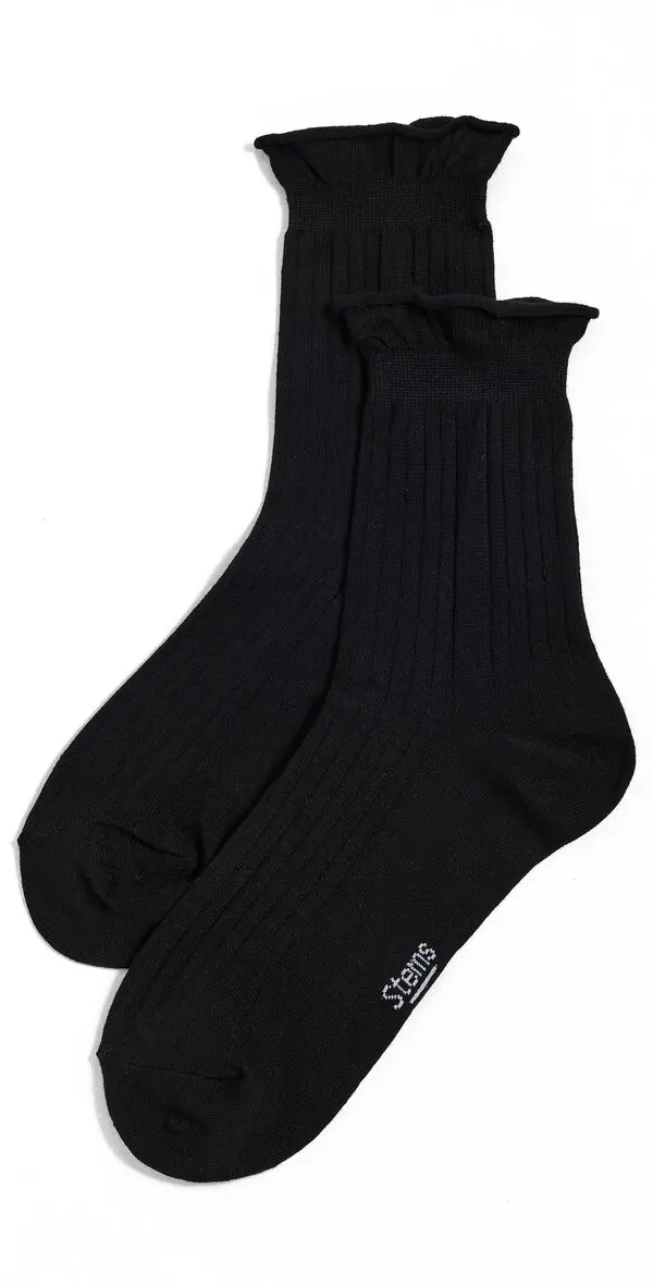 STEMS Oona Rolled Top Socks 2-pack - Black