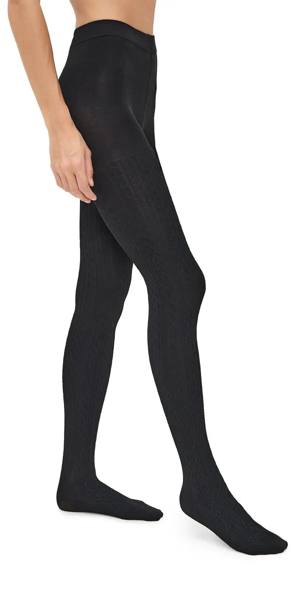STEMS Cable Knit Tights - Black