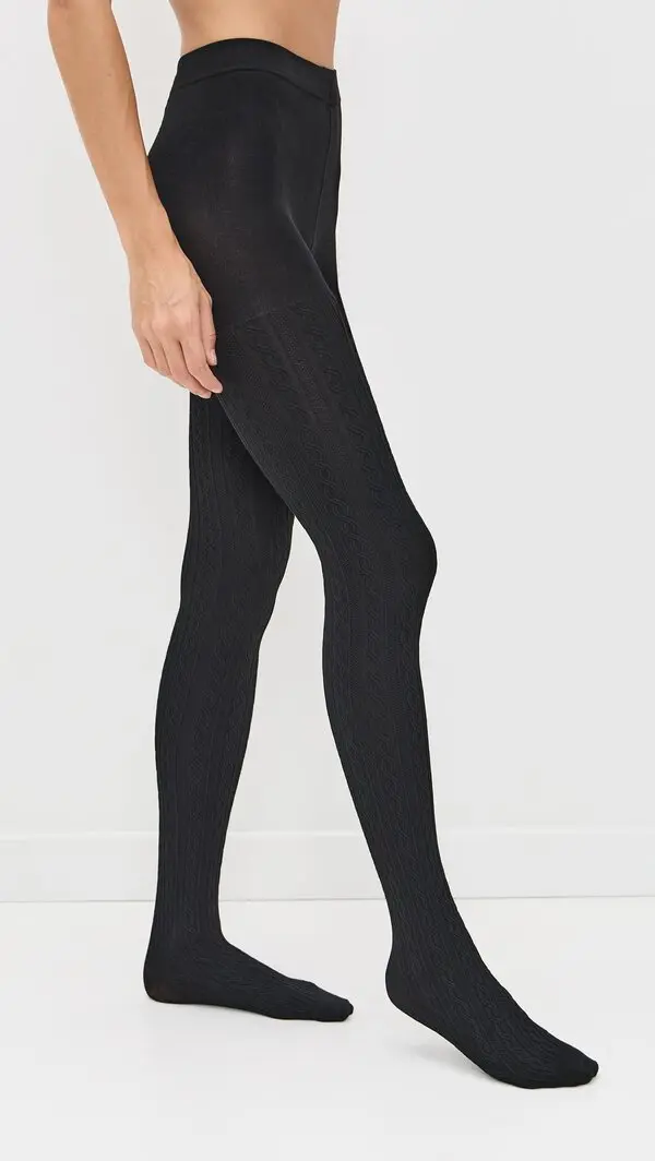 STEMS Cable Knit Tights - Black