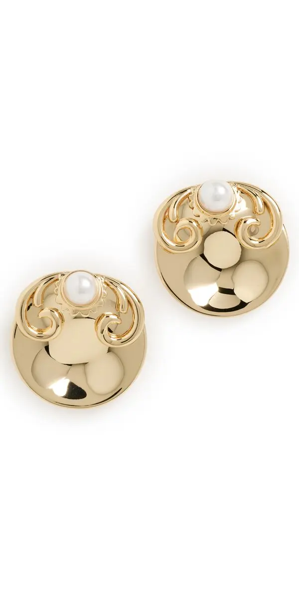 Lele Sadoughi Filigree Disk Button Earrings - Gold 720