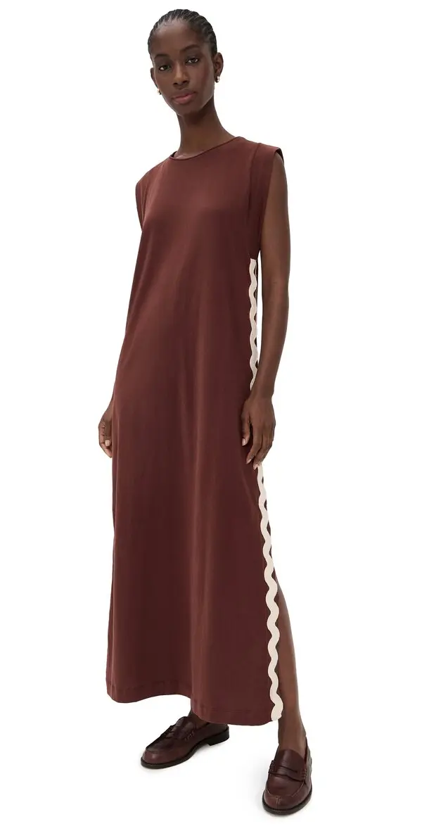 DRESS TO Sleeveless Maxi Dress With Rickrack Trim