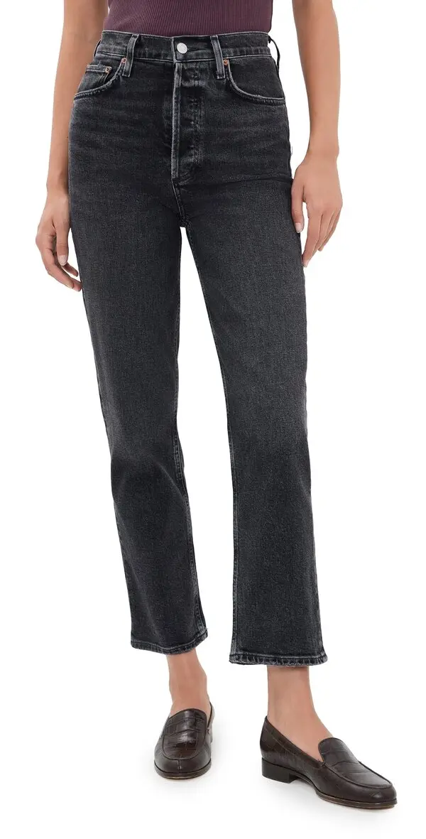 AGOLDE 90s Pinch Waist High Rise Straight Jeans - Radius